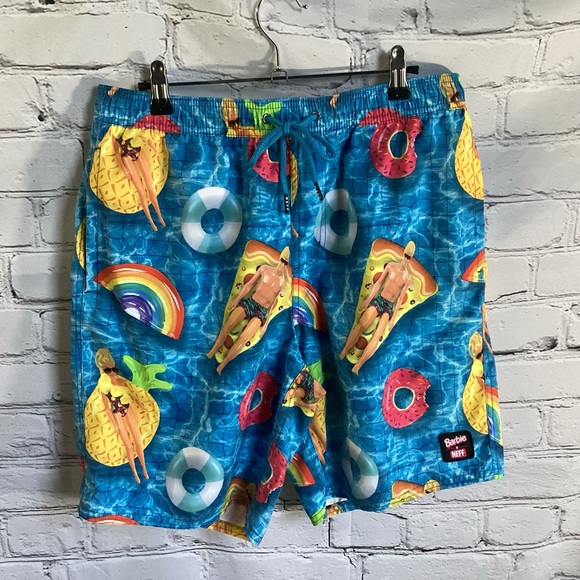 Neff | Swim | Mens Barbie X Neff Blue Swim Board Shorts Size Medium ...